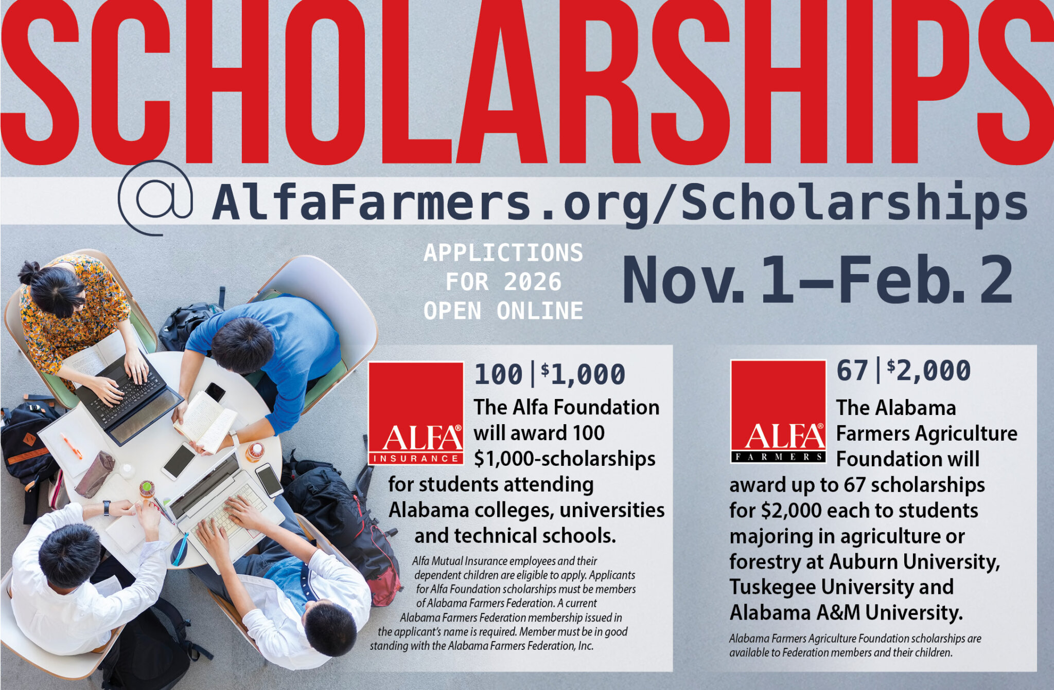 Alabama Agriculture College Scholarships | Alabama Farmers Federation